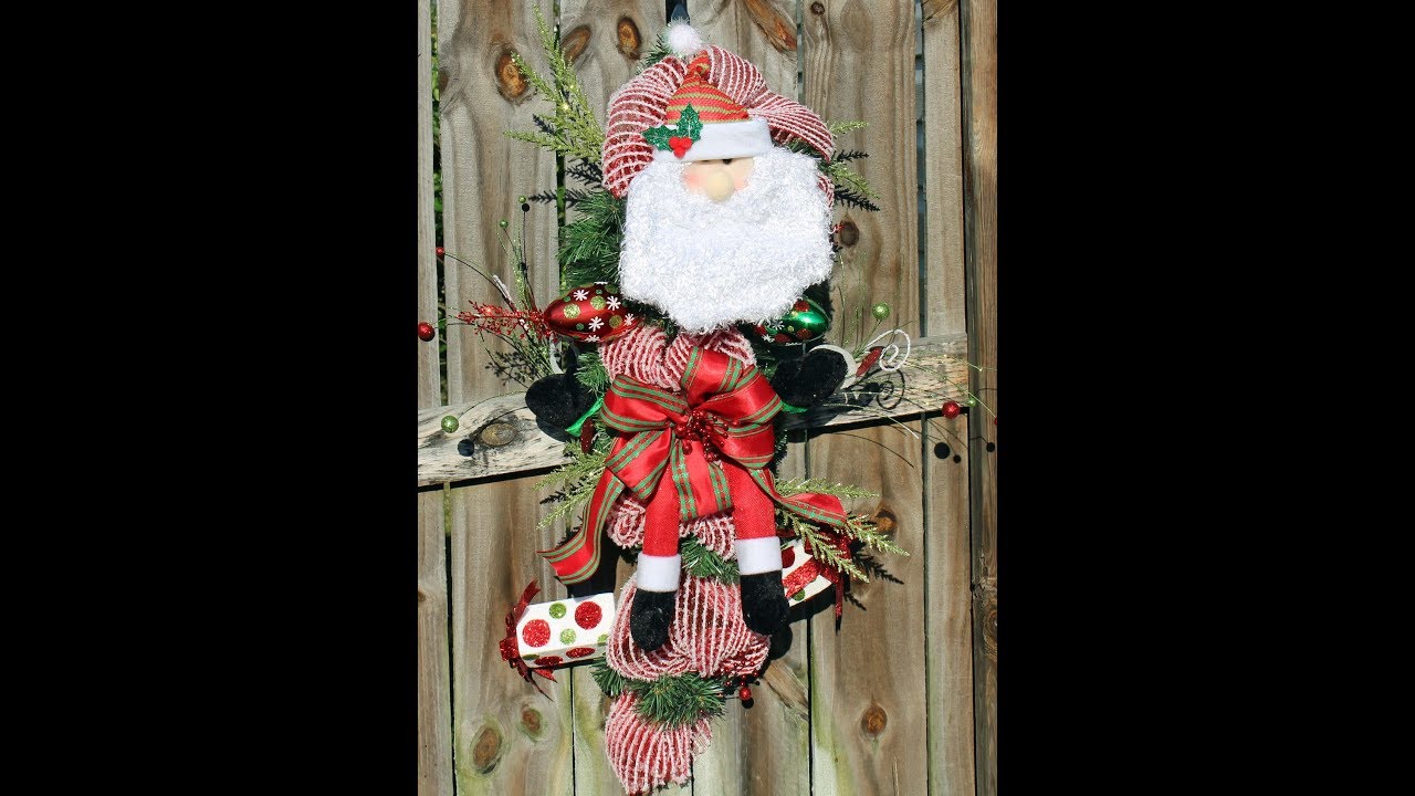 How to make a Santa Swag for Christmas - YouTube