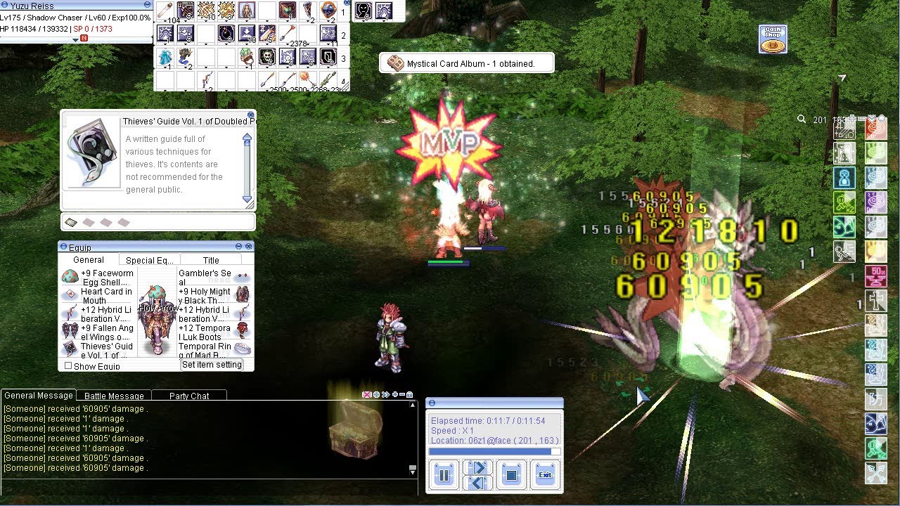 Shadow Chaser FRENZY (DA-Crit-Bow) vs Hard Faceworm Queen - iRO Chaos ...