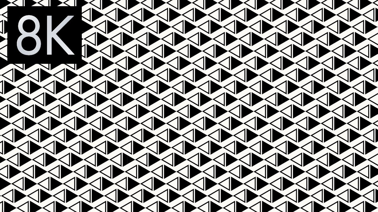 【8K】Bold Geometric Pattern - Black & White - ART - Monochrome - YouTube