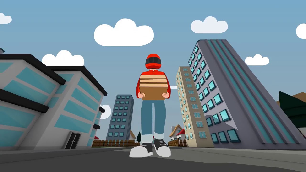 Fast Delivery Service 2D Animation - YouTube