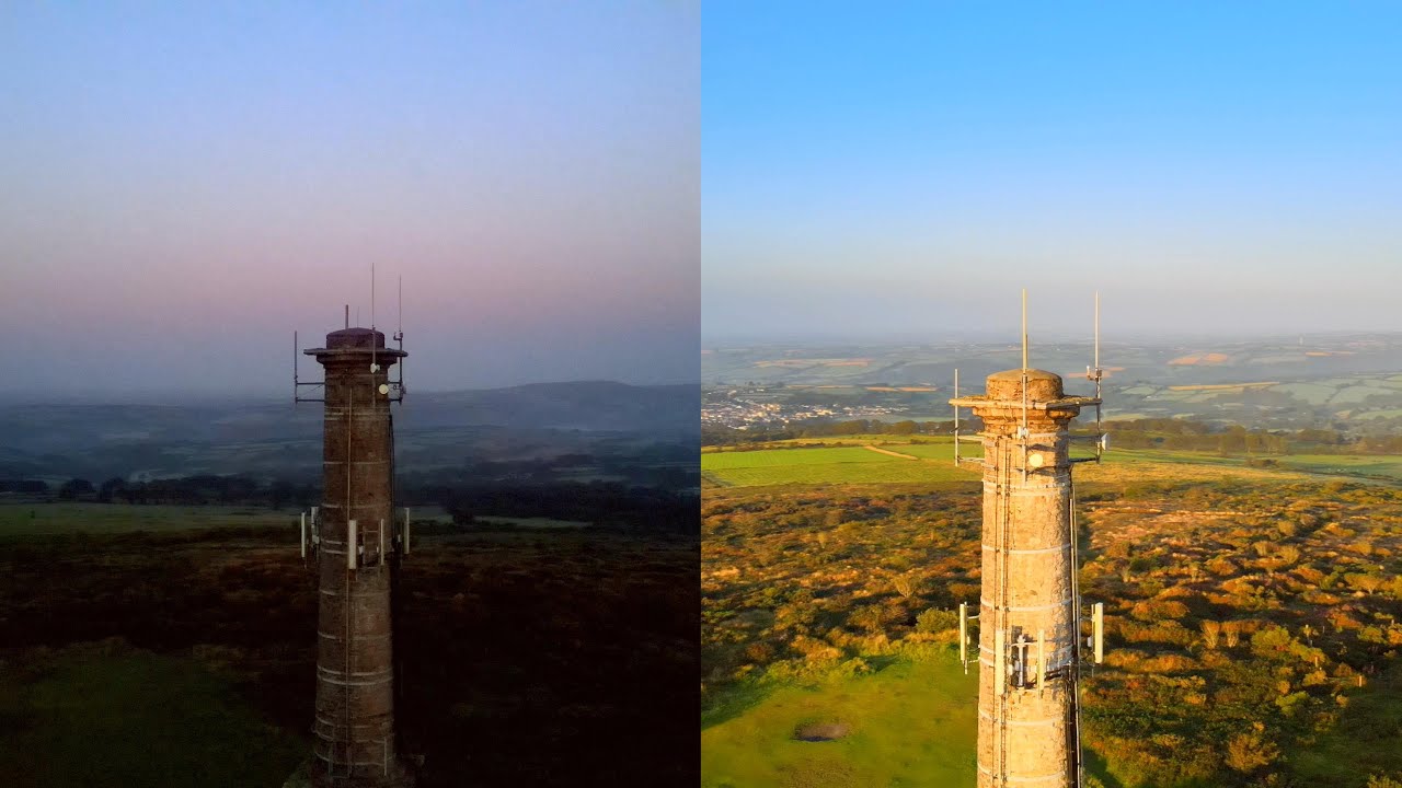 The South Kit Hill Mine Chimney Stack (just before and just after ...