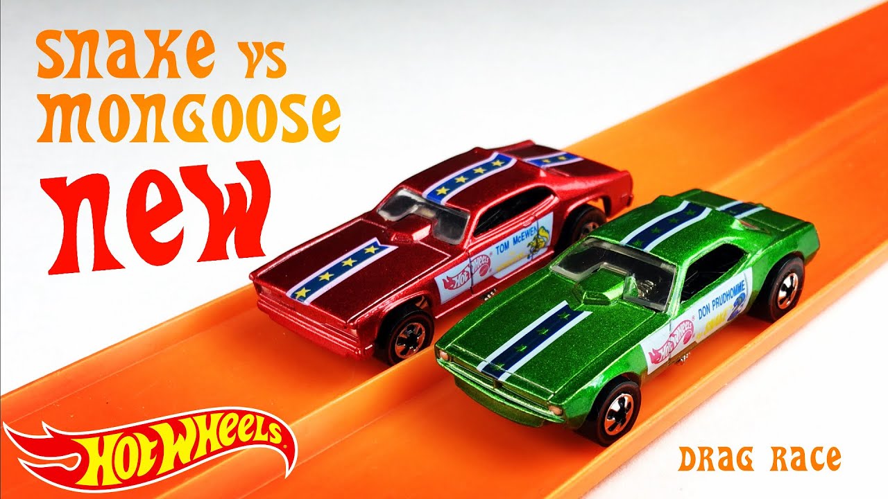 Hot Wheels drag race | The return of Snake vs Mongoose - YouTube