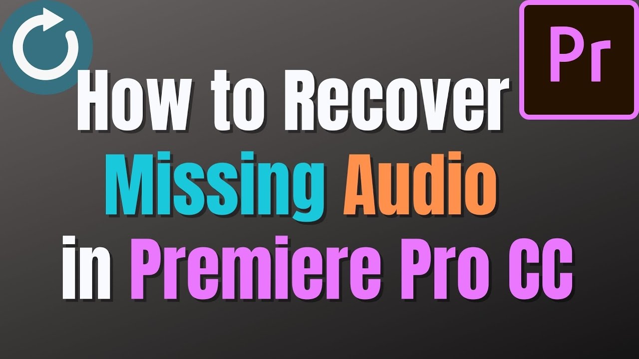 How to recover missing Audio Files in Premiere Pro CC - YouTube