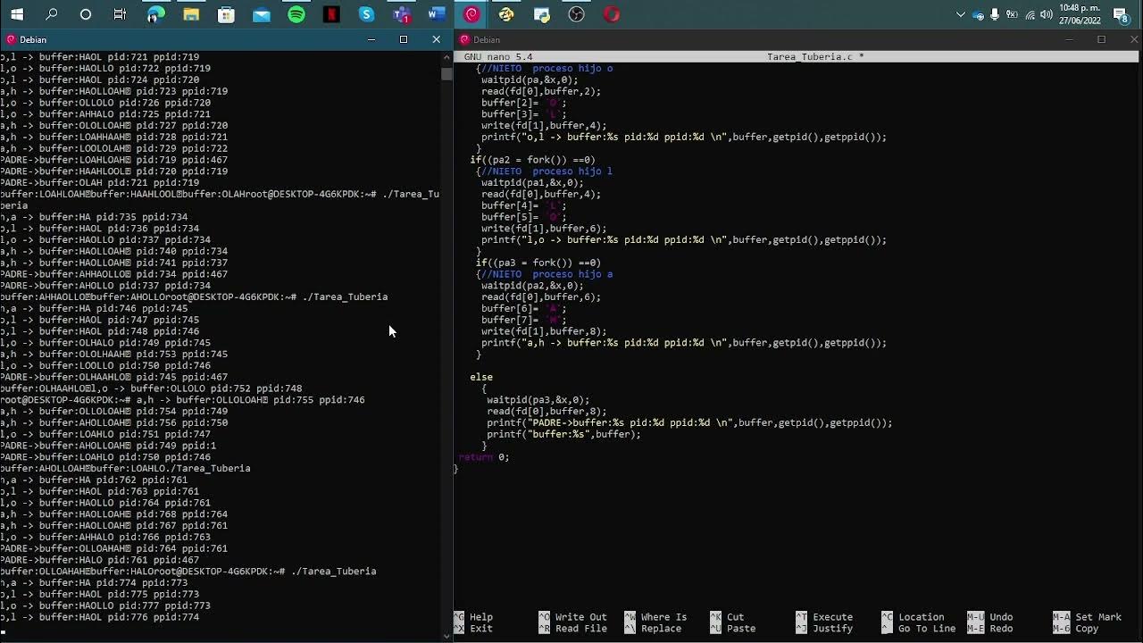 TUBERIAS, Función pipe. Sistemas Operativos I - YouTube
