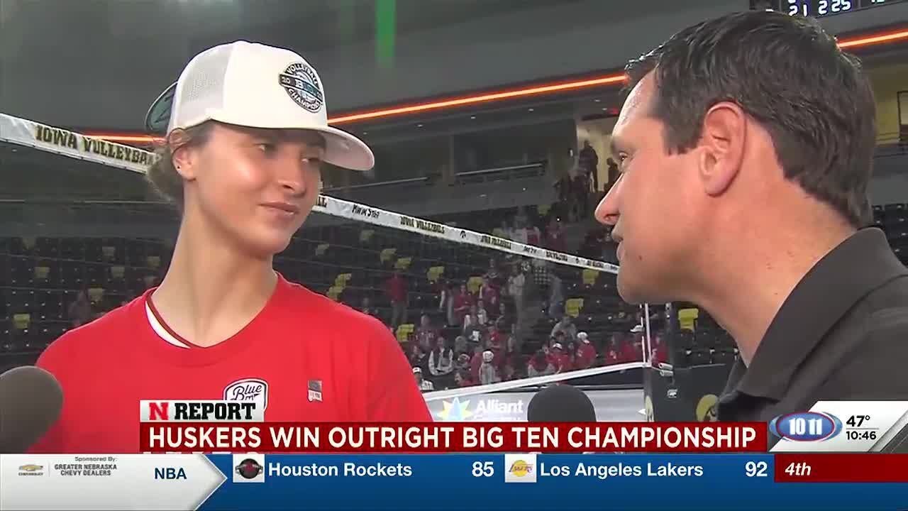Highlights & Postgame: Nebraska Volleyball wins Big Ten Title - YouTube