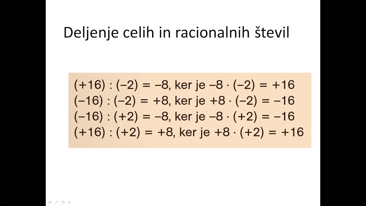 Deljenje racionalnih števil - YouTube
