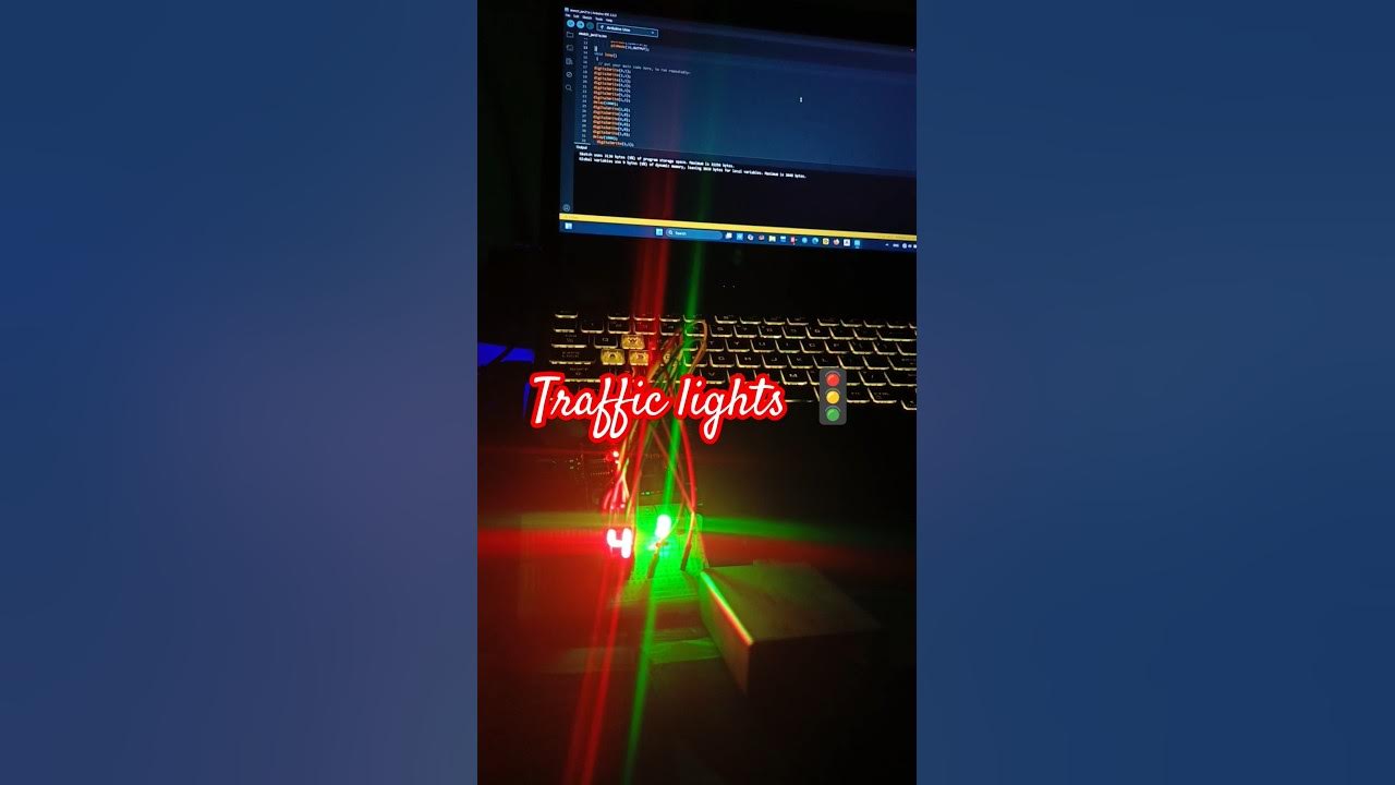 Traffic lights control with Arduino uno...😎🚦💖 #blink #arduino #coding # ...