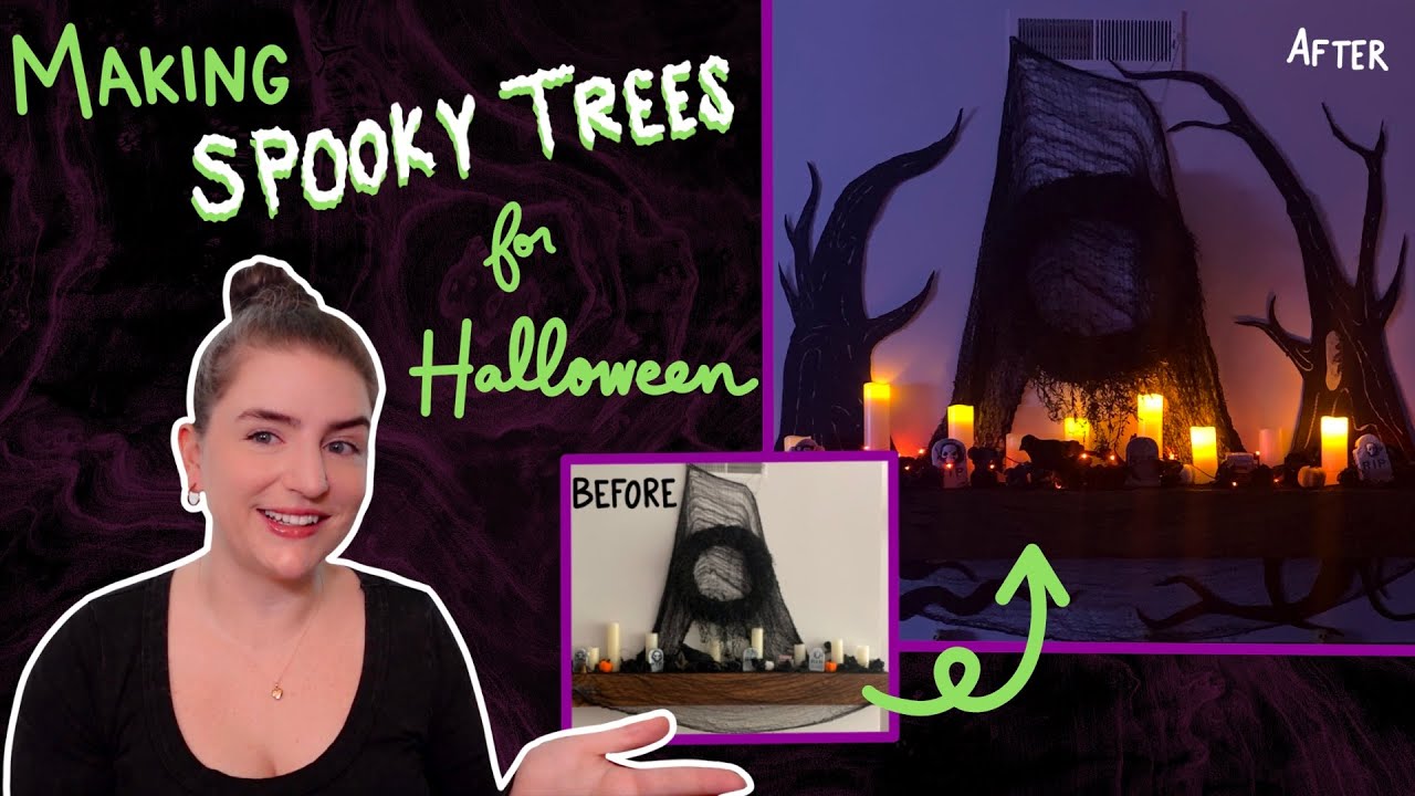 Making Spooky Trees for Halloween | Craft with Me! - YouTube