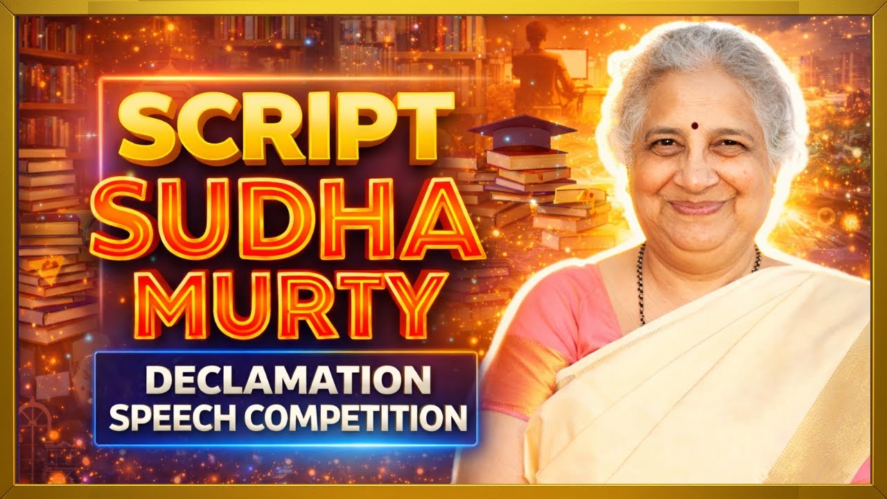 Sudha Murty Speech Script for Declamation Competition 🎤 - YouTube