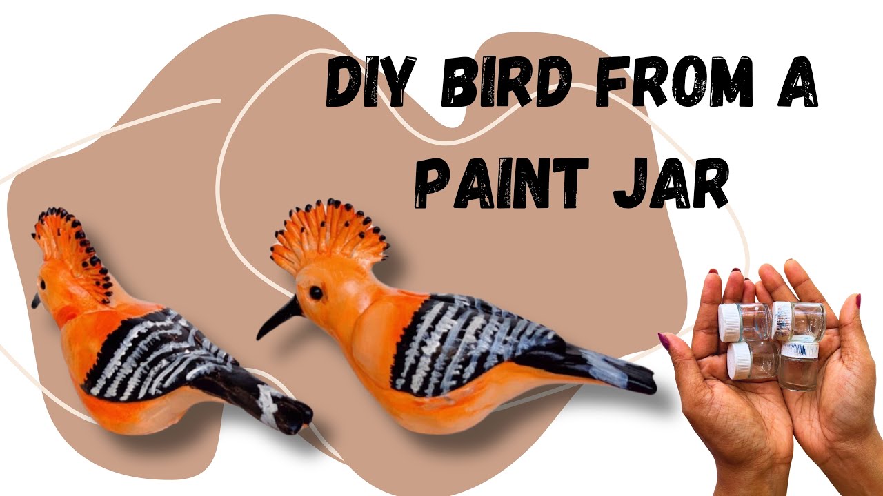 DIY Bird Art from Old Paint Jar | Easy & Quick Tabletop Decoration ...