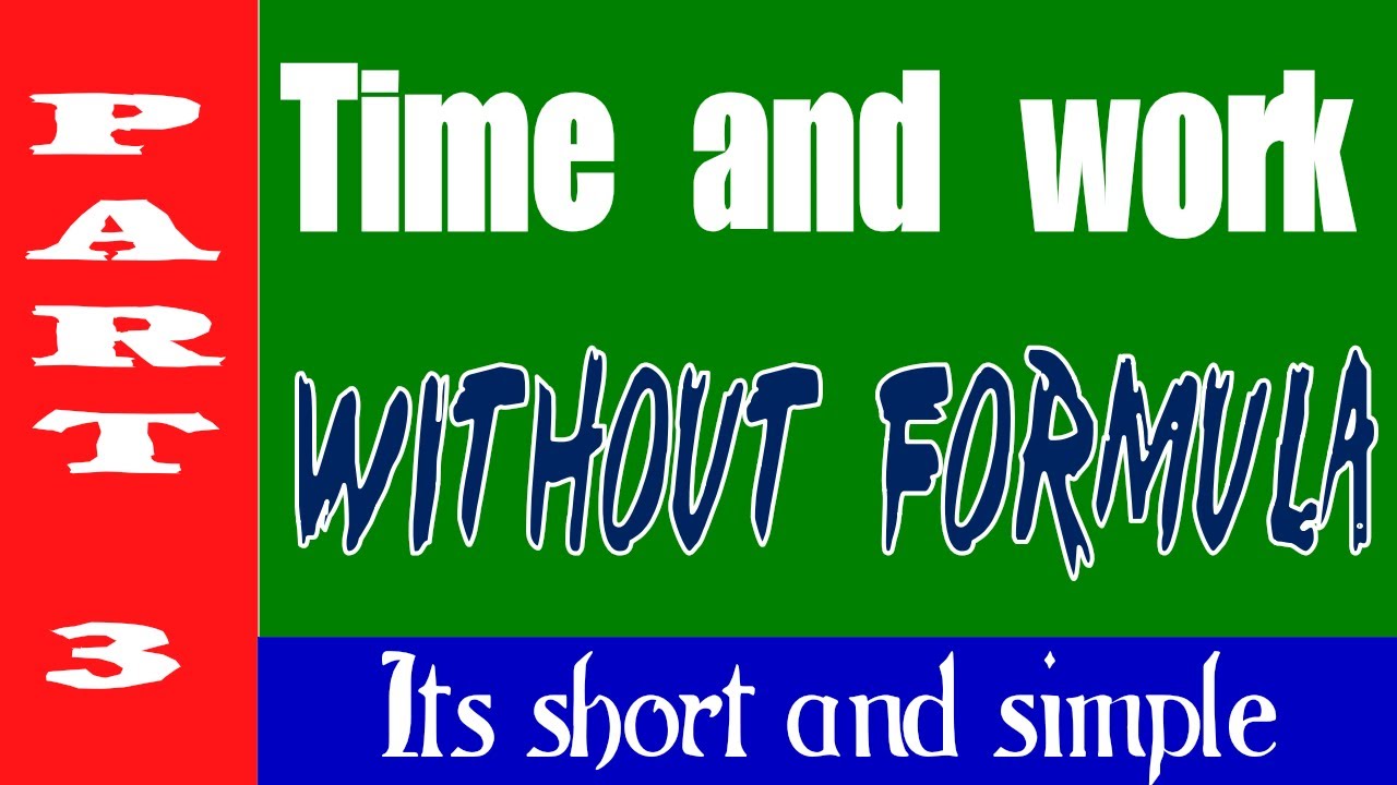 Problems on time and work without formula | SBI PO | IBPS | SSC CGL ...