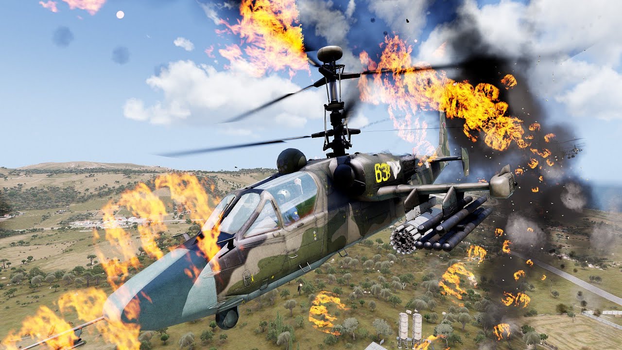 terrible moment! Russian Ka-52 helicopter explodes violently in Ukraine ...
