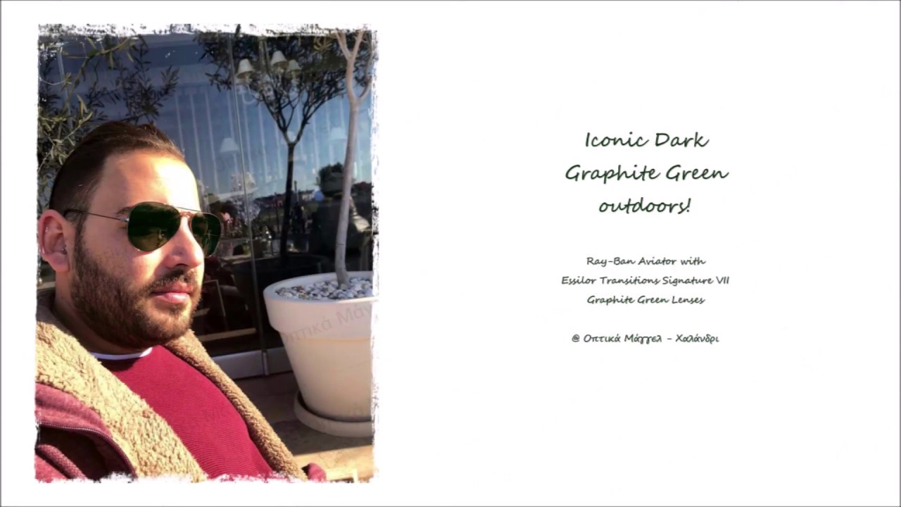 Perfection! Ray-Ban Aviator with Essilor Transitions Graphite Green ...