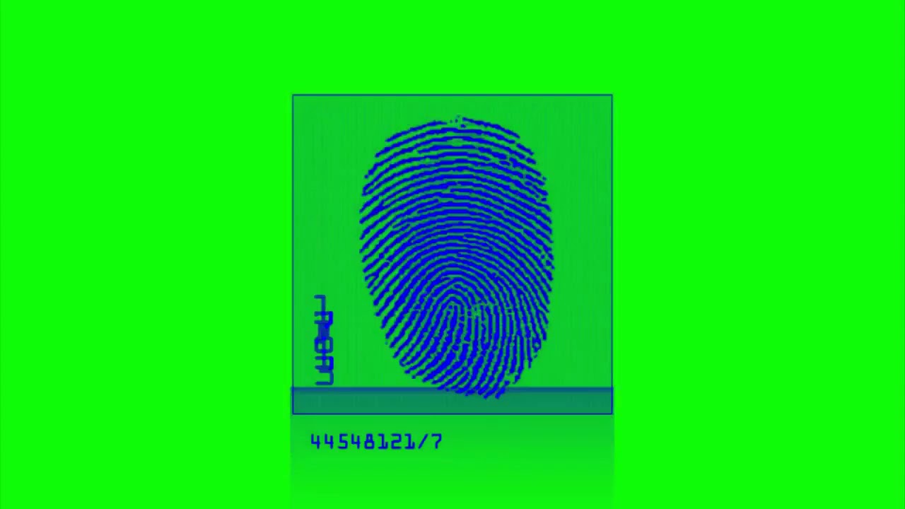 Finger print scan green screen - YouTube