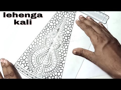 sketch Drawing with pencil embroidery, lehenga designs drawings. - YouTube