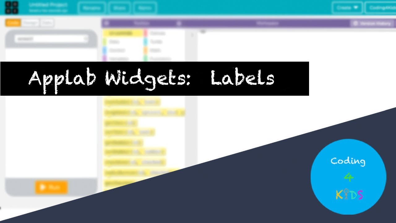 Applab Widgets - Labels - YouTube