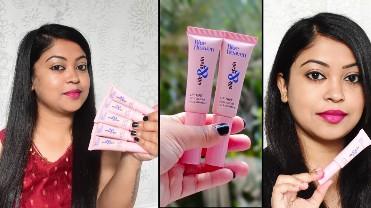 Blue Heaven Silk & Stain Lip Tint Review & Swatches| All Shades - YouTube