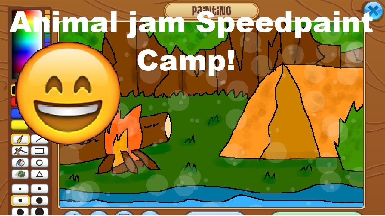 Animal jam Speedpaint: Camp! - YouTube