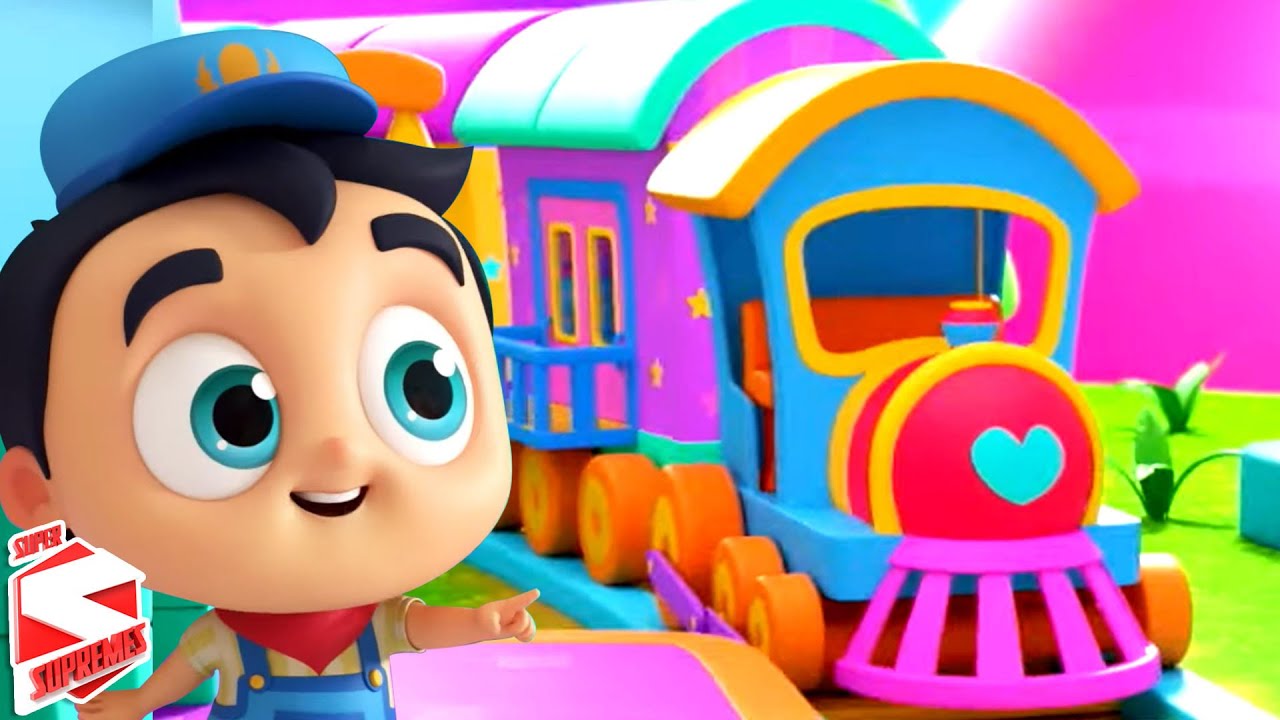 The Train Song + More Cartoon Vehicles and Rhymes for Children - YouTube