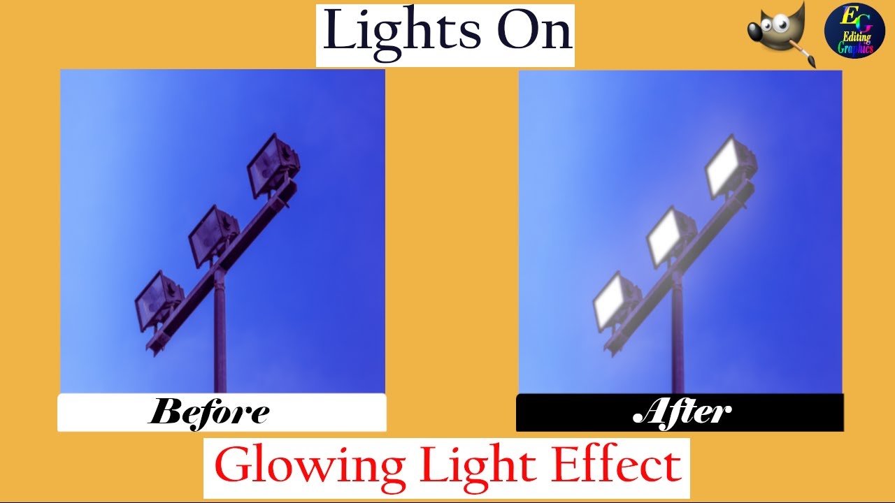 GIMP: LIGHTS ON or Glowing Light effect in Photos | Create light effect ...