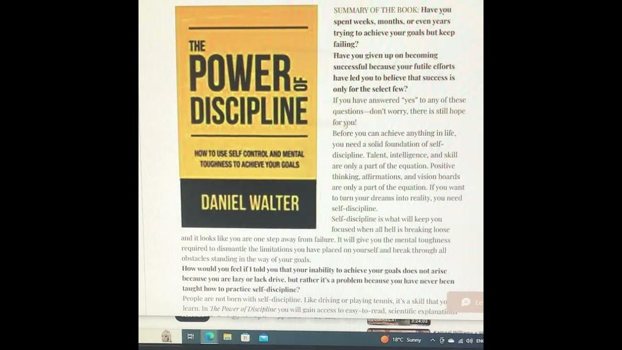 The Power of Discipline:How to Use Self Control and Mental Toughness to Achieve Your Goals ...
