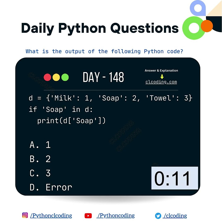 Python Coding Challenge Day 148 What Is The Output Of The Following Python Code Codeing