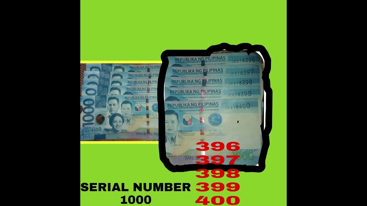 1000 SERIAL NUMBER #396-397-398-399-400 - YouTube