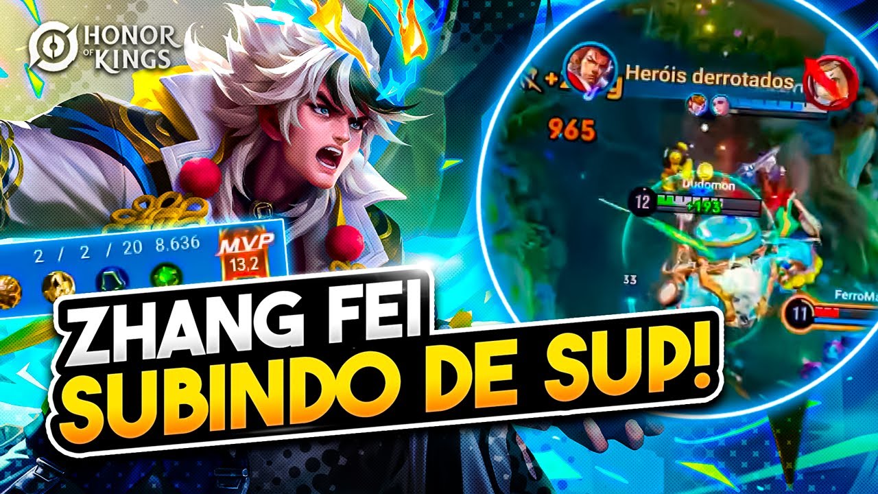 ZHANG FEI pra SUBIR na RANQUEADA de SUPORTE │HONOR OF KINGS - YouTube