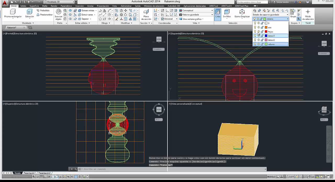 Corte laser - autocad - YouTube