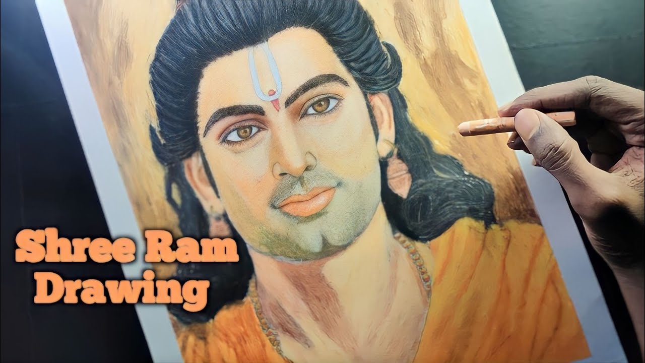 Shree Ram drawing how to draw #shreeram - YouTube
