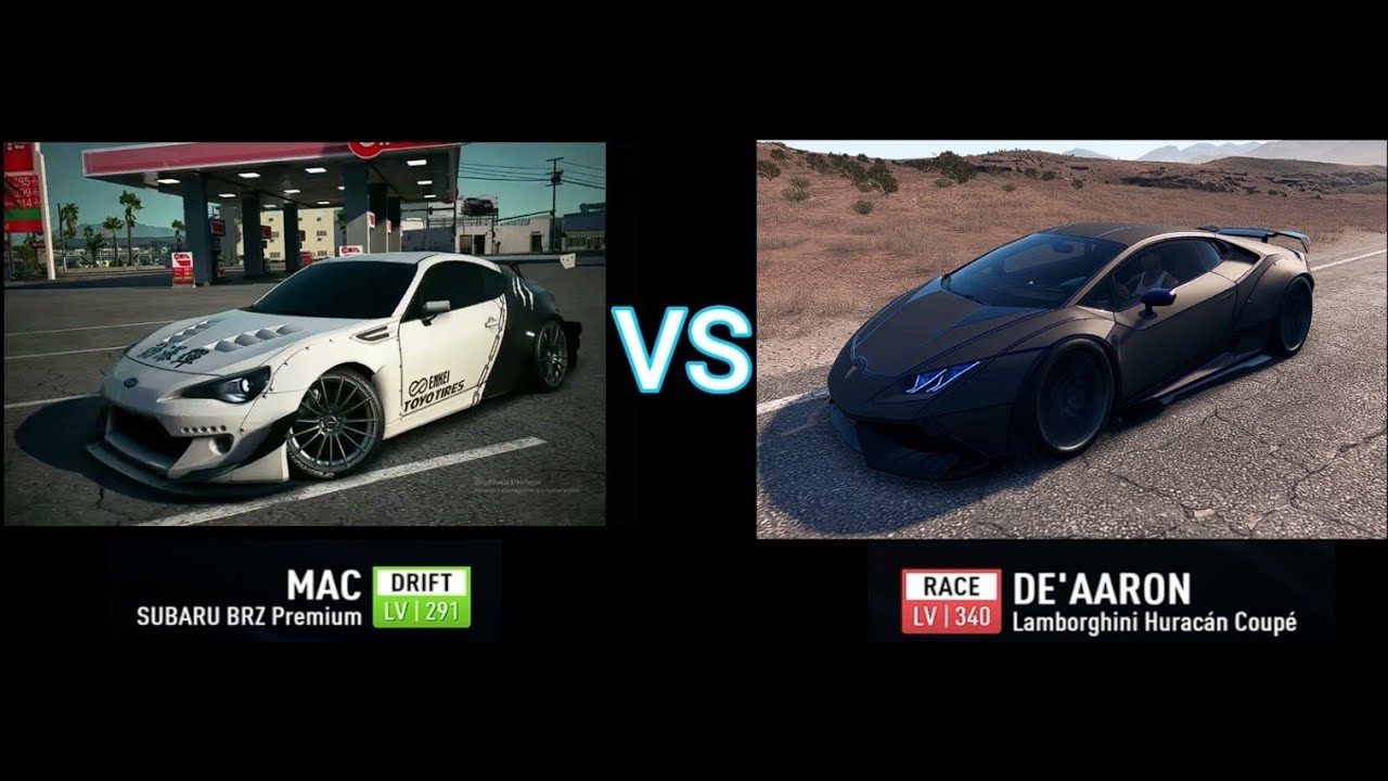 Subaru Brz VS Lamborghini Huracan ''Need for Speed Payback'' - YouTube