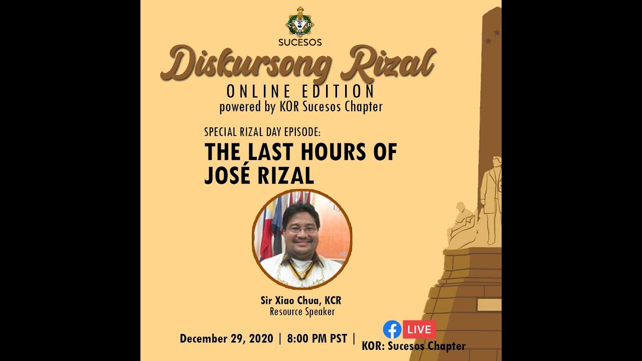 Xiao Talks: The Last Hours of Jose Rizal (Diskursong Rizal, powered by ...