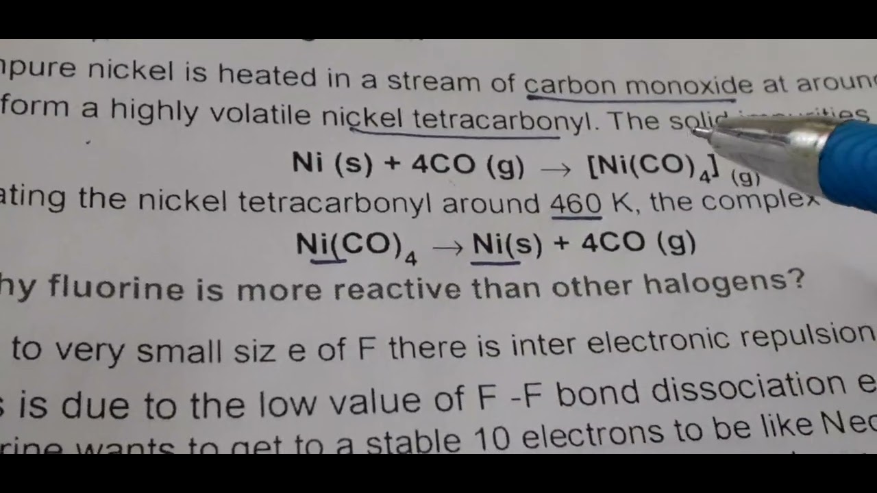 Monds process for refining nickel - YouTube