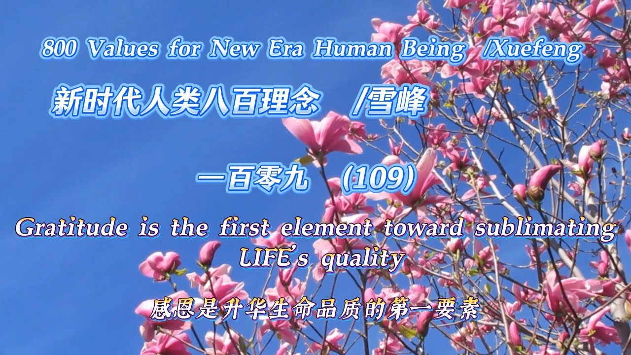 800 Values for New Era Human Being（109） - YouTube