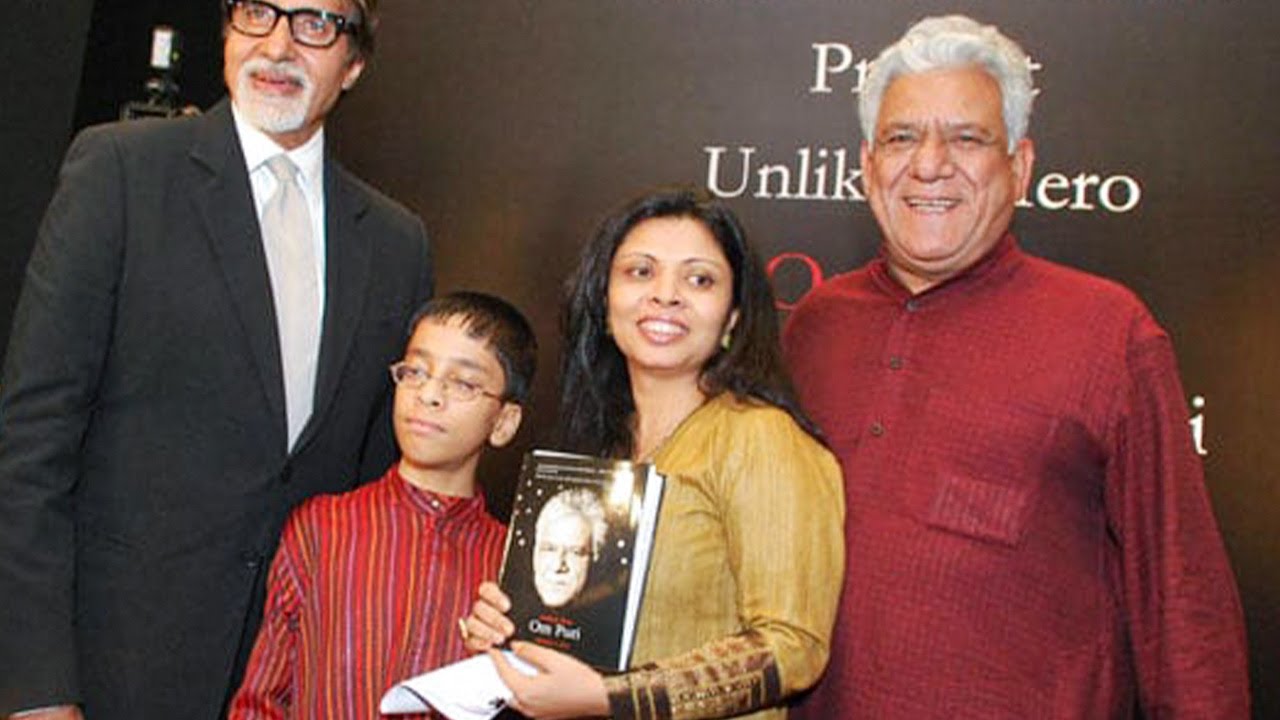 Om Puri Family OM Puri Bollywood Actor Family Photos Shoot AAkash