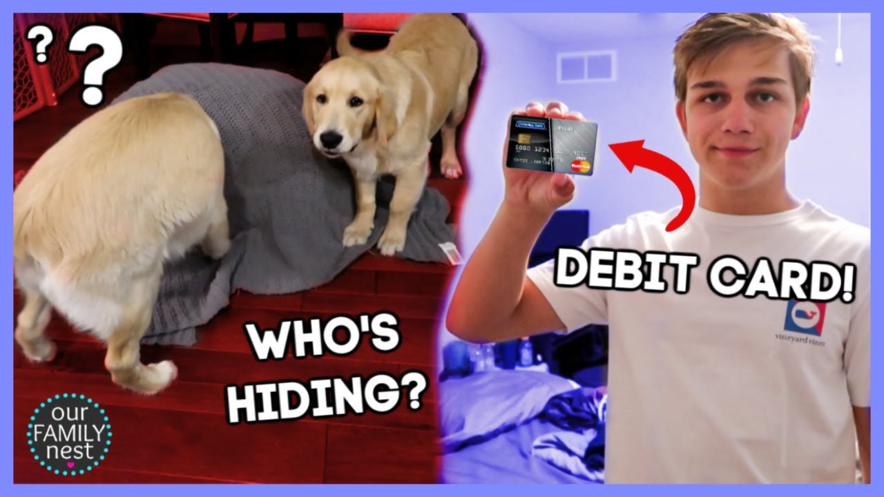 TEEN'S FIRST DEBIT CARD & SCARING THE DOGS! - YouTube