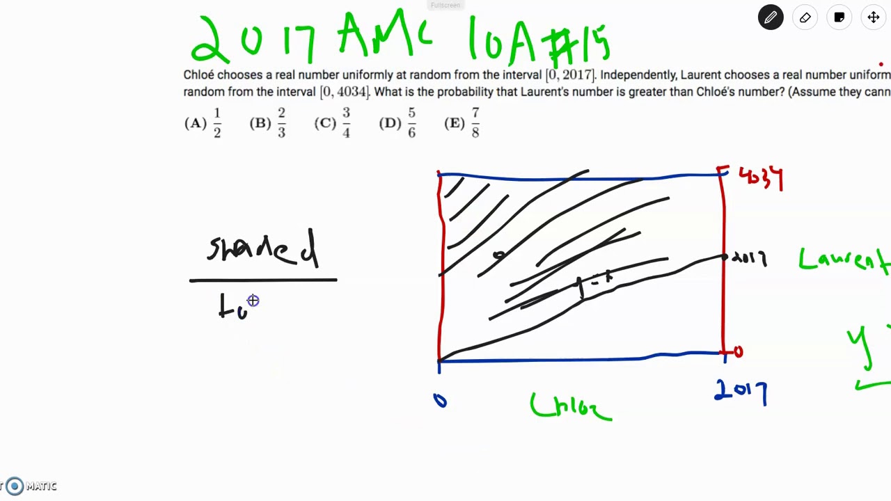 Geometric Probability - 2017 AMC 10A #15 - YouTube
