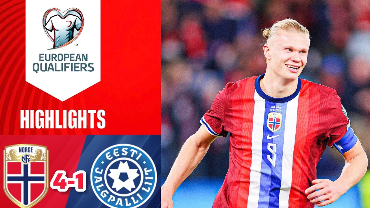 Norge vs Estland (4-1) Highlights | World Cup European qualifiers UEFA ...