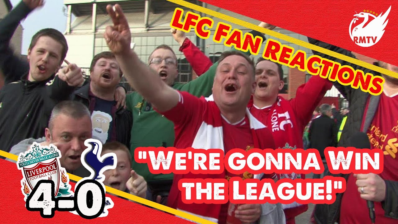 LFC Fans Sing "We're Gonna Win The League"" outside Anfield - YouTube