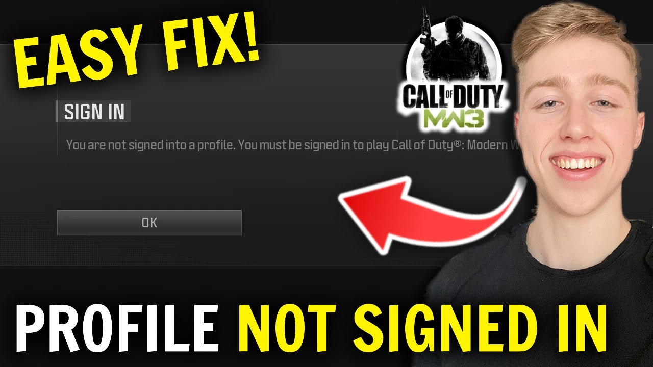 COD MW3 You Are Not Signed Into A Profile / Fix Xbox Gamebar - YouTube