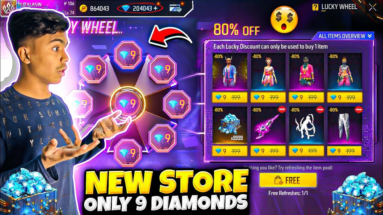 Free Fire New Store Only 9 Diamonds 😱 All New Rare Items Are Back ...