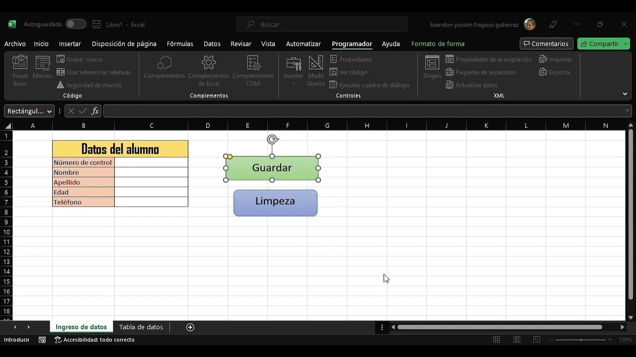 T1A2 Crear botones de macros en Excel - YouTube