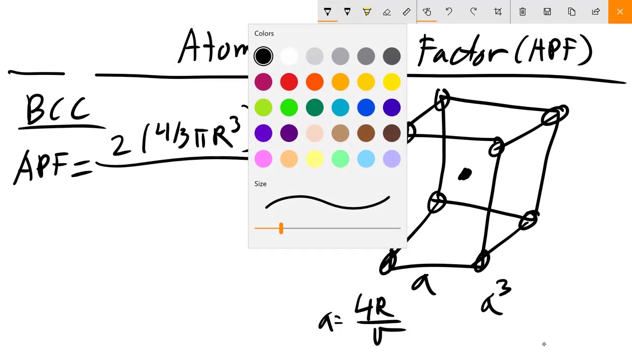 Atomic Packing Factor Calculation for SC, BCC, and FCC Materials - YouTube
