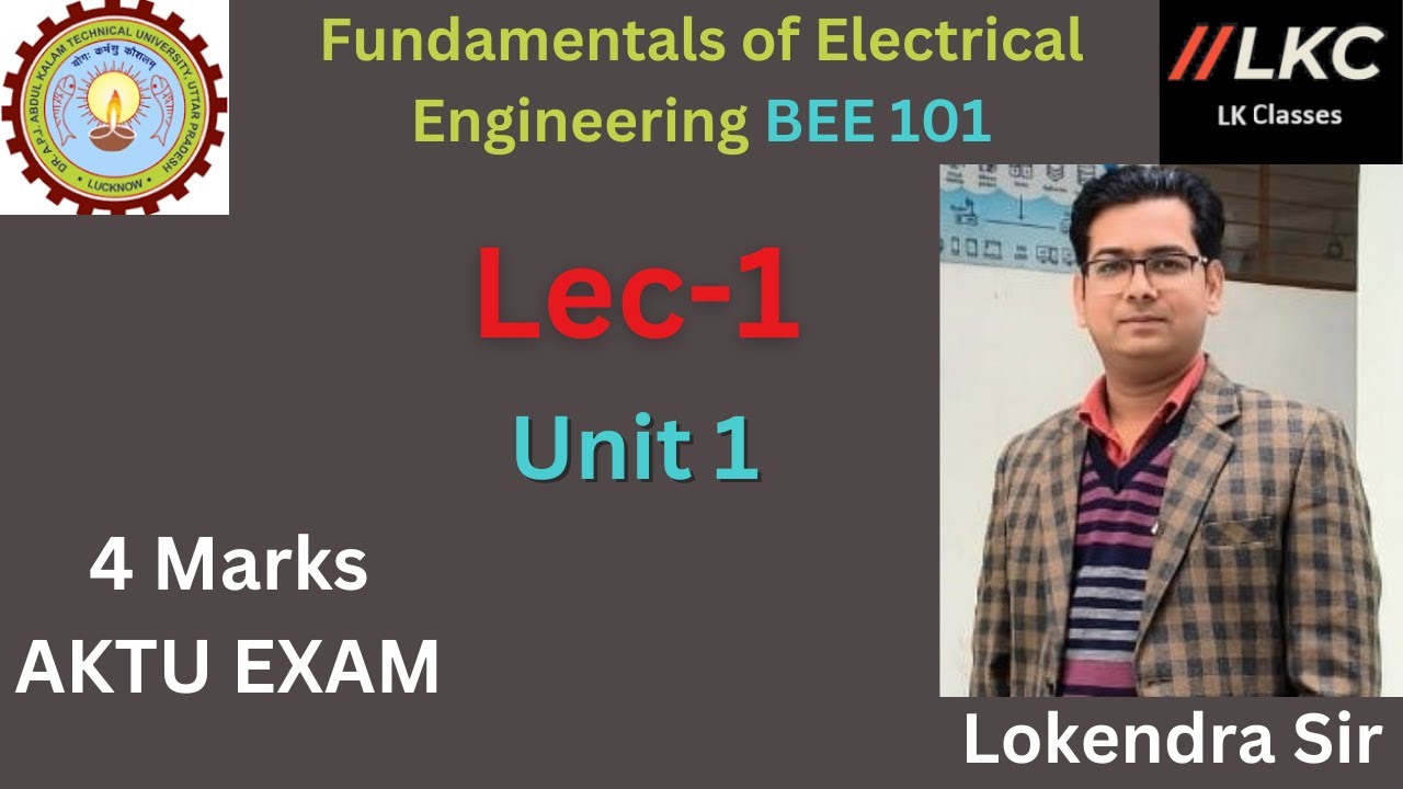 Lec 1I Unit 1 I Basic Definition I DC Circuit I Circuit and Network By ...