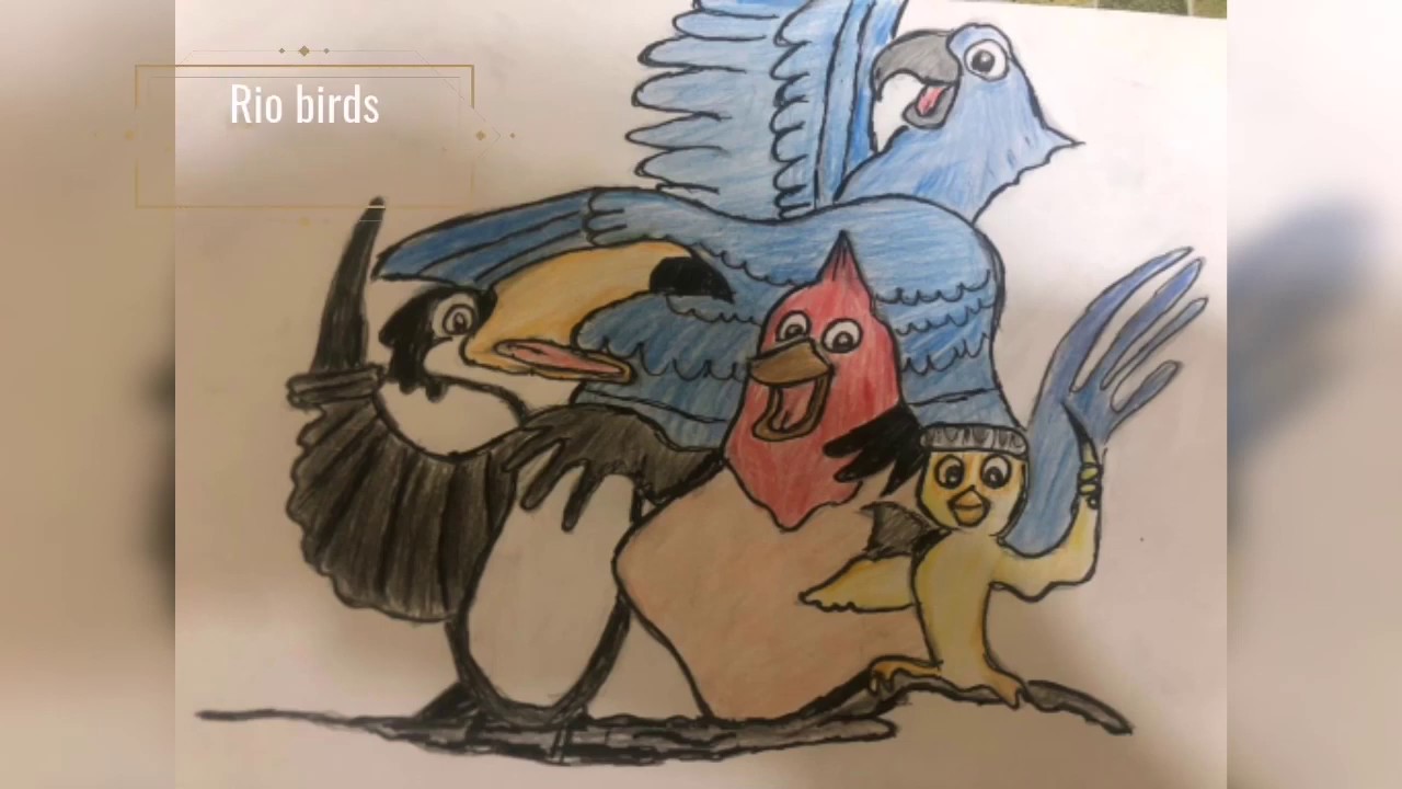 My drawing of Rio Birds - YouTube