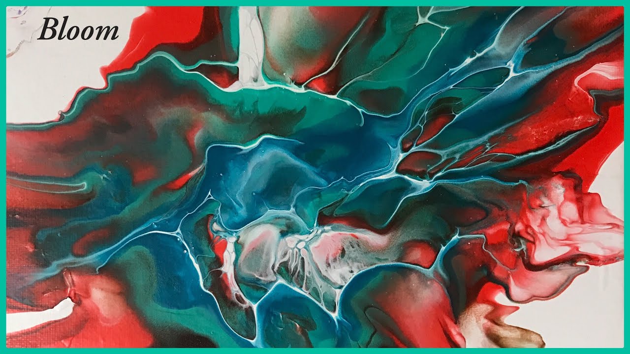 (423) Bloom Technique, Larger, Acrylic Pouring/Fluid Art - YouTube