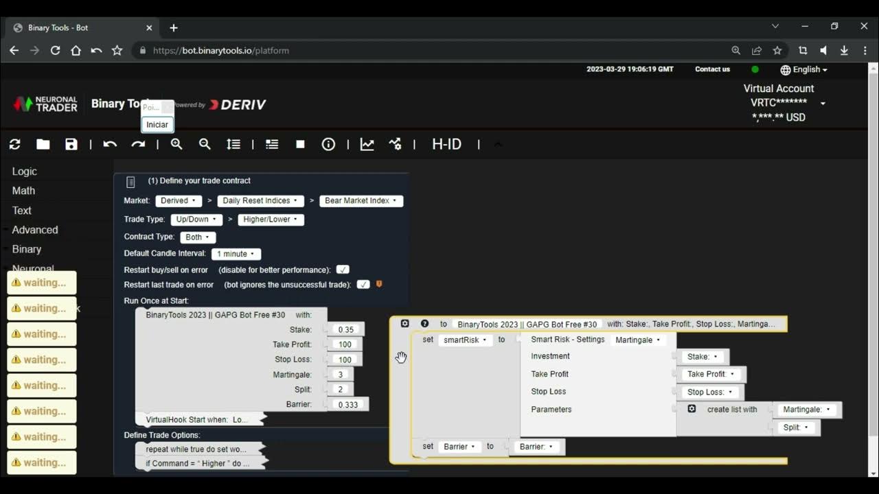 HIGHER LOWER || BOLLINGER, WORM BINARY-DERIV BOT FREE #30 - YouTube