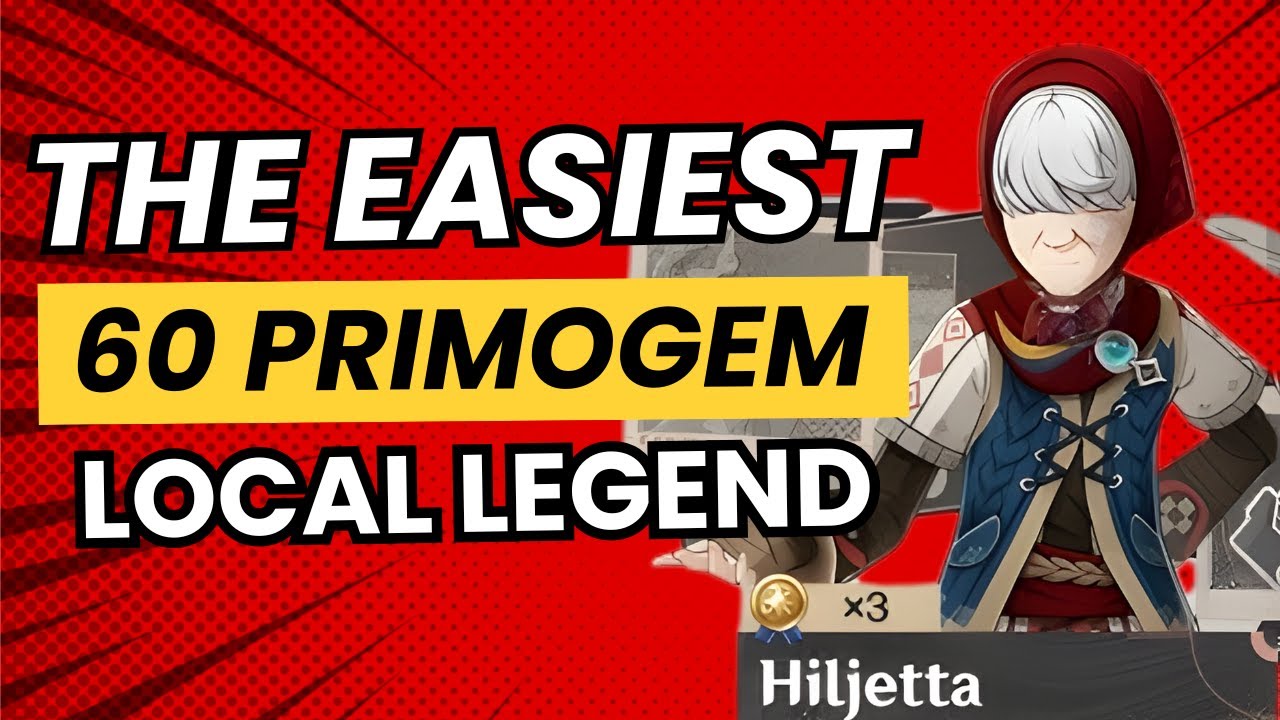 EASIEST 60 Primogem Local Legend | Genshin Impact Hiljetta (Old Lady ...