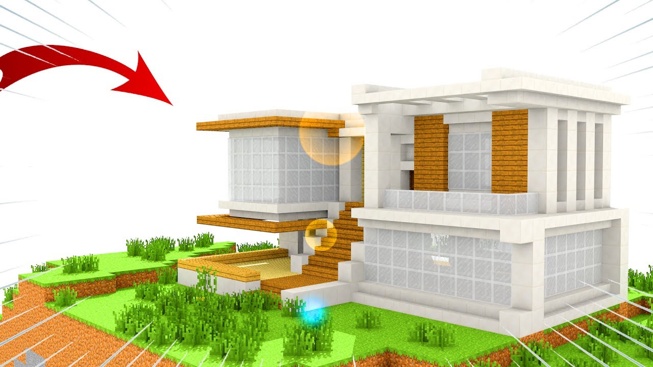 Xây Nhà Hiện Đại Siêu Dễ Trong ( Minecraft ) - YouTube