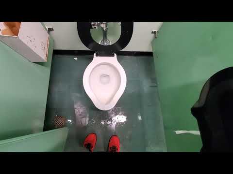 1930's Mueller Extended Lip toilet - YouTube